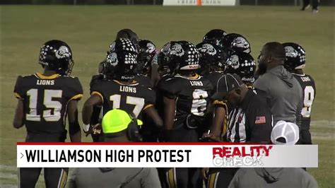 Williamson High School Football Players Hold Protest Over Lack Of On