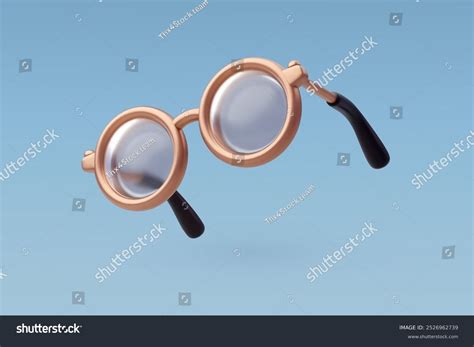 3d Vector Round Bronze Glasses Accessories Stock Vector Royalty Free 2526962739 Shutterstock