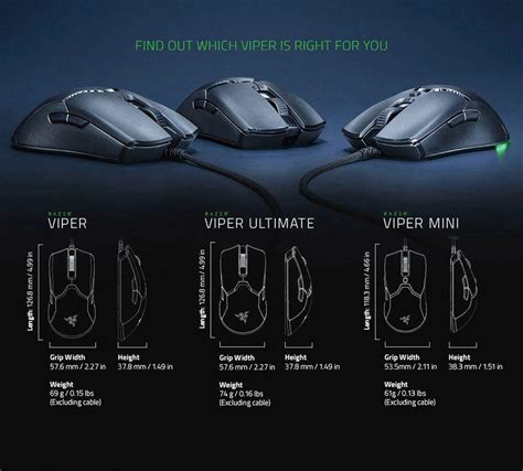 Razer Viper Mini Rgb Gaming Mouse 61g Ultra Light Black