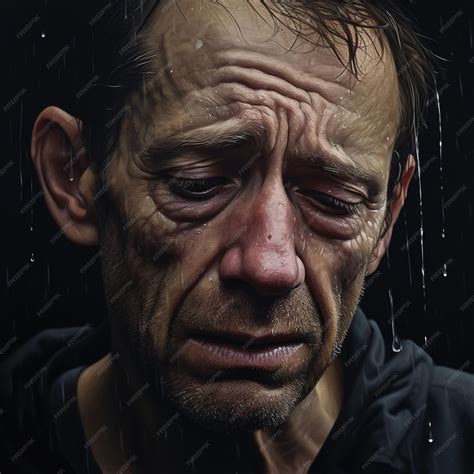 Premium Photo A Sad Man Crying