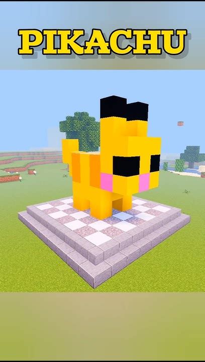 Pikachu Statue In Minecraft Minecraft Minecraftshorts Shorts Youtube