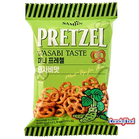 Samjin Pretzel Wasabi Flavor 85g Candy Thai