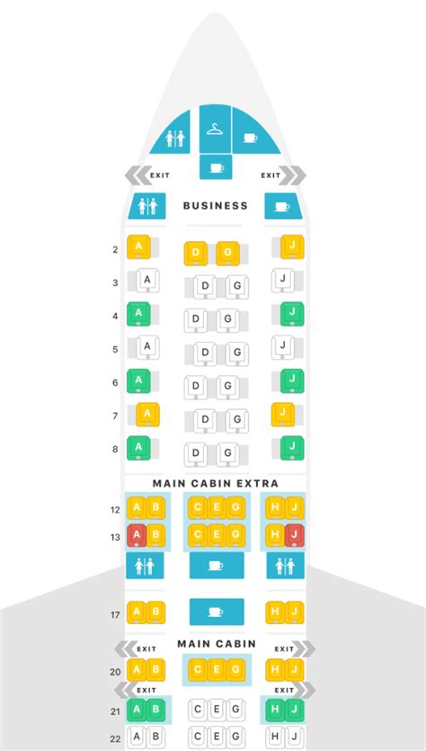 American Airlines Flight Seating Chart Educational Chart Resources