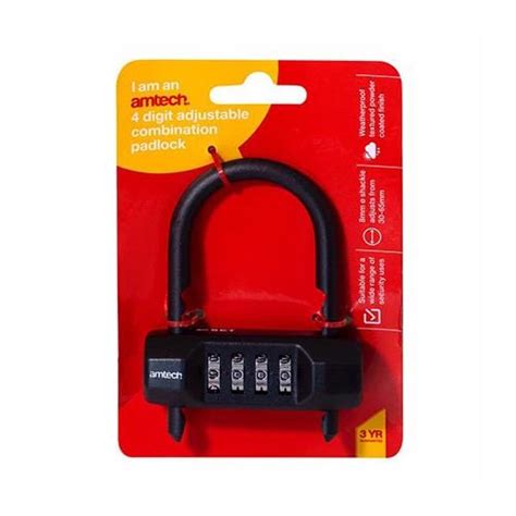 Amtech Adjustable Combination Padlock 4 Digit