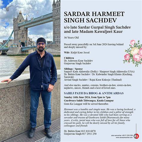 Sardar Harmeet Singh Sachdev 1968 2024