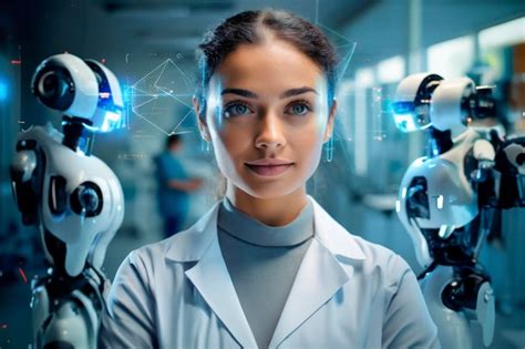 Premium Photo Scientist Interacting With Artificial Intelligence