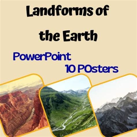 Landforms Of The Earth Powerpoint 10 Posters By Edumagnet Tpt