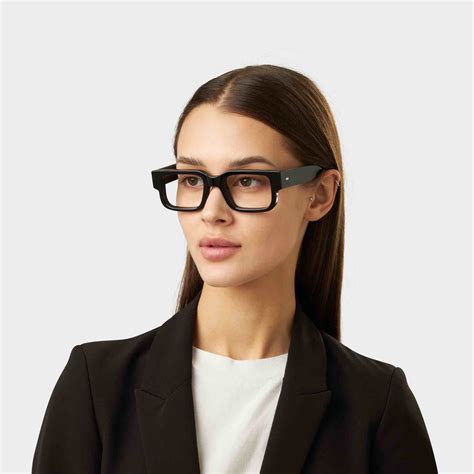 Black Rectangular Eyeglasses Bio Acetate Silk Tbd Eyewear