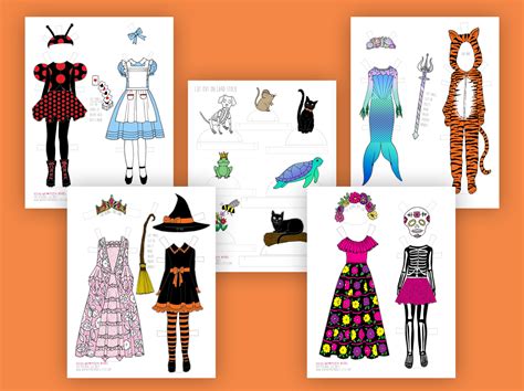 Halloween Paper Dolls Witch Paper Doll Gihou