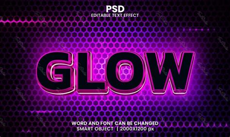 Glow Text Effect Glow Text Text Effects Psd