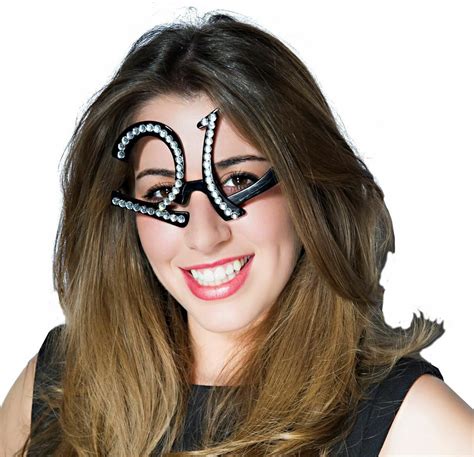 Aged 21 Diamante Glasses Birthday Party Tpresent Premier Party Shop