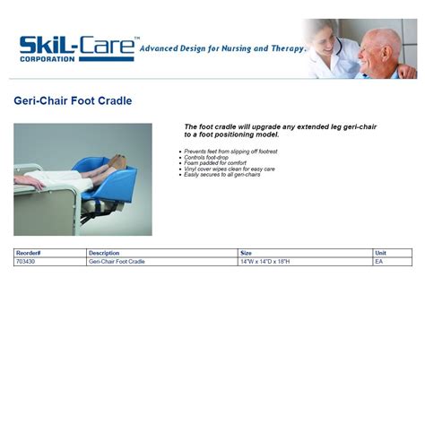 Skil Care Geri Chair Foot Cradle Foot Positioning Aid For Geri Chairs