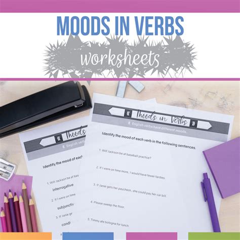 Verb Moods Worksheets English Verb Moods Worksheets Language Arts