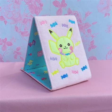 Pokémon Pikachu Fuzzy Foldable Travel Mirror From Depop