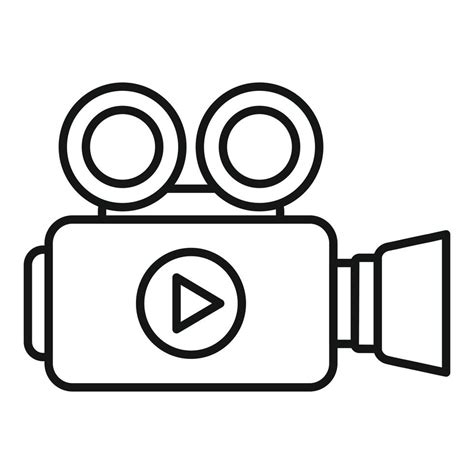 Movie Camera Icon Outline Vector Film Projector 14801506 Vector Art At