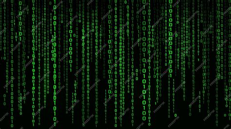 Premium Vector Digital Background Green Matrix Binary Computer Code