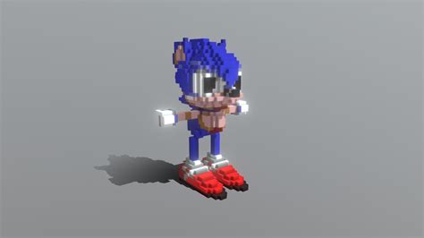 Voxel Sonic 1 0 Download Free 3d Model By Newglitchking [3dcae2e] Sketchfab