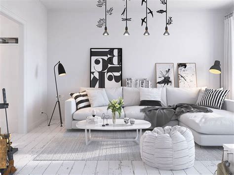 Interieur In Scandinavische Stijl Voor Een Klein Appartement Ontwerp Van Kleine Odnushki Foto