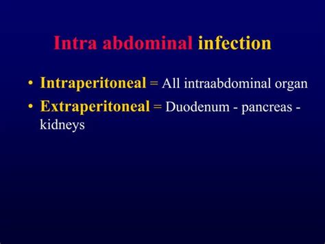 Intra Abdominal Infection The Lect Ppt Digestive Disorders Diseases And Conditions