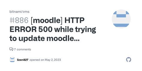 Moodle Error 500 While Trying To Update Moodle Database · Issue 886 · Bitnamivms · Github