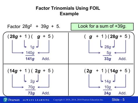 Section 134 Factoring Trinomials Using The Foil Method Ppt Section 134 Factoring Trinomials Using The Foil Method Ppt