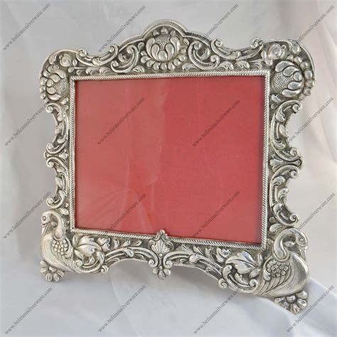 Peacock Acanthus Pattern Silver Photo Frame 7x5 Beliram Silverware