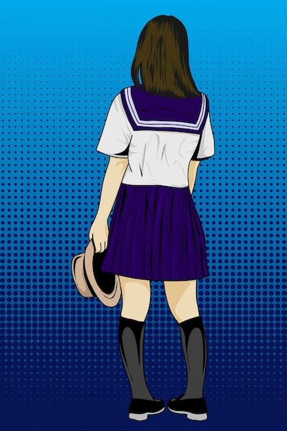 Premium Vector Reflection Girl Illustration