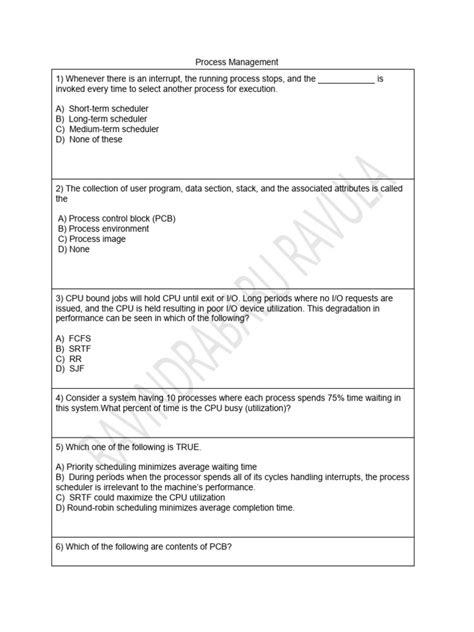 Assignment 1 Os Pdf Scheduling Computing Process Computing