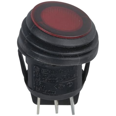Round Rocker Switch Red Actuator Jaycar Australia