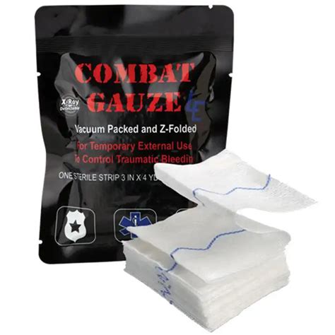High Quality Hemostatic Dressing Combat Survival Combat First Aid Hemostatic Gauze