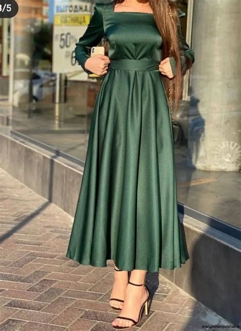 مدل لباس ساتن بلند