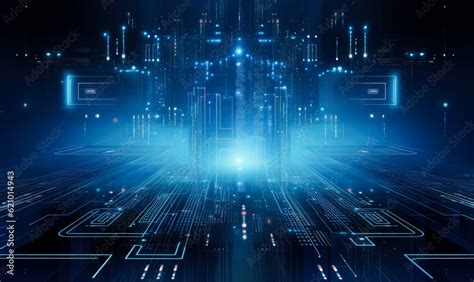 Futuristic Technologic Digital Technology Concept Background In The