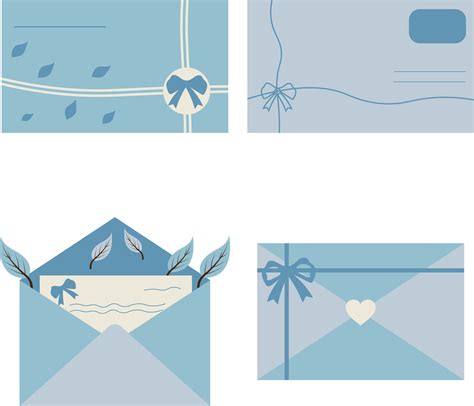 Cute Envelope Illustration In Flat Design Vector Illustration Set 32203521 Vector Art At Vecteezy