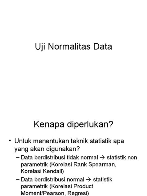 Cara Uji Normalitas Data Praktik Spss Pdf