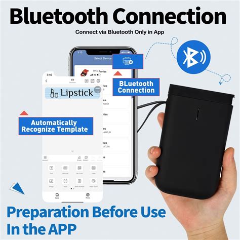 Label Maker Sticker Machine D11 Thermal Label Printer Inkless Portable