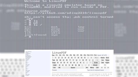 Here S Linux Operating Inside A PDF Operating Inside A Browser Operating On A Windows PC