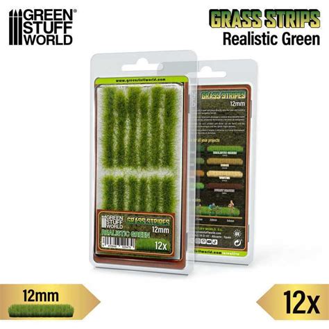 Buy Grass Strips 12 Mm Realistic Green For Modelling