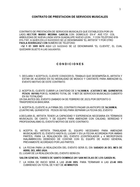 Contrato Bemba Editable Pdf