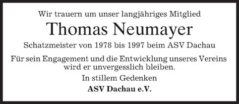 Traueranzeigen Von Thomas Neumayer Trauer Merkur De
