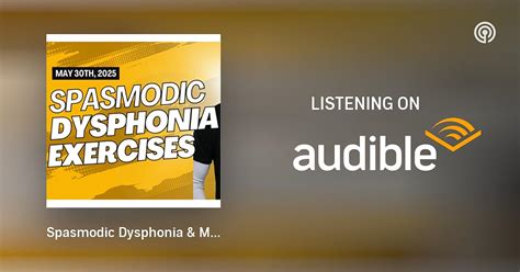 Spasmodic Dysphonia And Muscle Tension Dysphonia Exercises May 30th