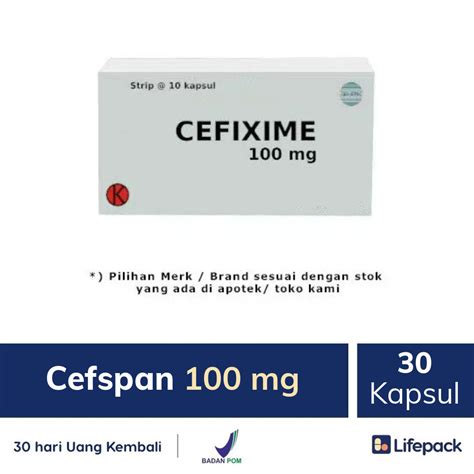 Cefspan 100 Mg 30 Kapsul Antibiotik Untuk Infeksi Seperti Radang