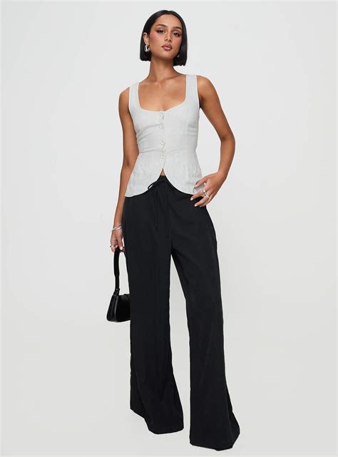 Spirito Vest Top White Thin Stripe Princess Polly