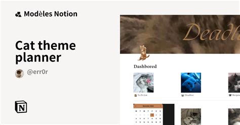 Modèle Cat Theme Planner Marketplace Notion Modèle Cat Theme Planner Marketplace Notion