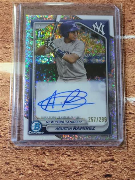 2024 Bowman Chrome Speckle Réfracteur Agustin Ramirez 1ère Auto 299