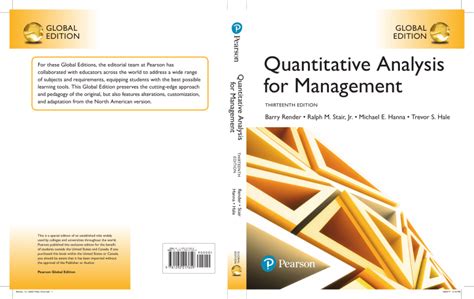 Quantitative Analysis For Management Textbook