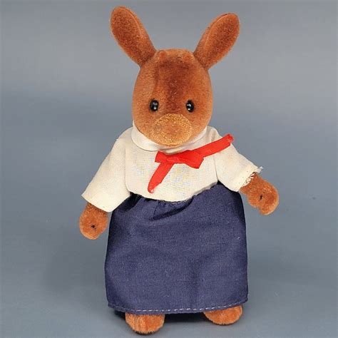 Vtg Calico Critters Maple Town Sylvanian Flocked School Teacher Miss