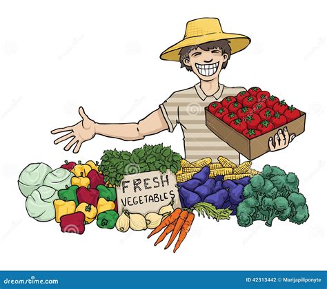 Vegetable Seller Clipart