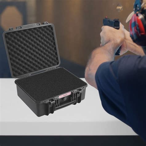 Uimoso Hard Pistol Cases With Pre Cut Pu Foamlining Lockable For 125