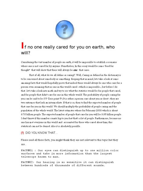 If No One Really Cared For You On Earth Who Will Pdf Atmosphere Of