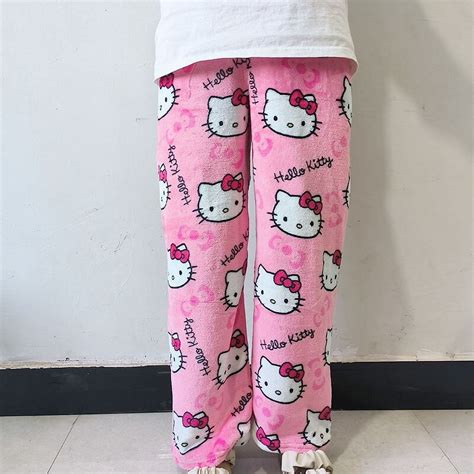 Halloween Hello Kitty Pajama Pants Plus Size Sanrio Fleece Double